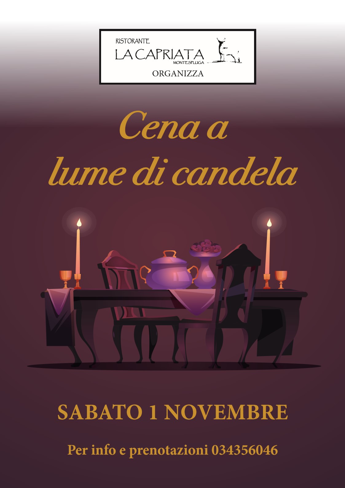 La Capriata a Montespluga: Cena a lume di candela - Madesimo